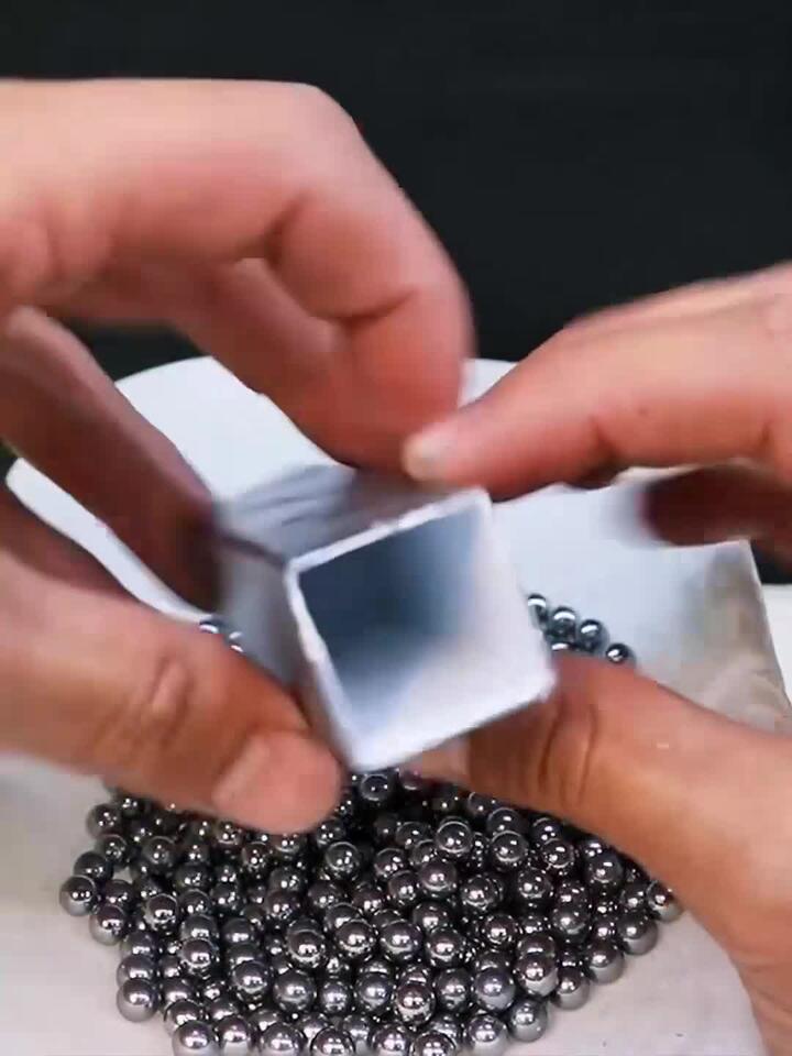 I Turned This Bearing Balls into a Knife Part 1 damascus making knife ...