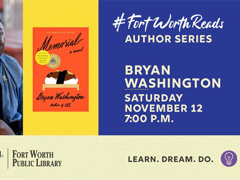 Author Bryan Washington to discuss his award-winning first novel