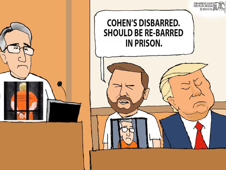 Sen. J.D. Vance at Trump trial: Darcy cartoon
