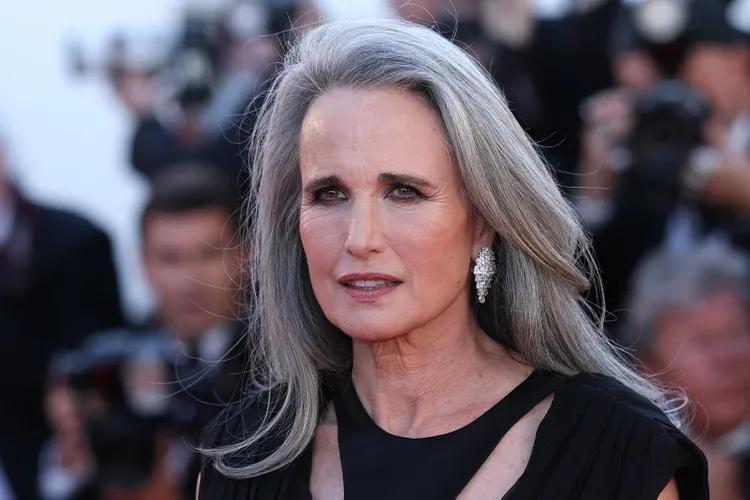 Andie MacDowell, 68, Breaks Cannes Dress Code in Sheer Cutout LBD ...