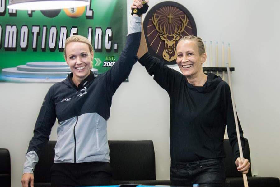 Jasmine Ouschan and Monica Webb team up to win WPBA exhibition Biker ...