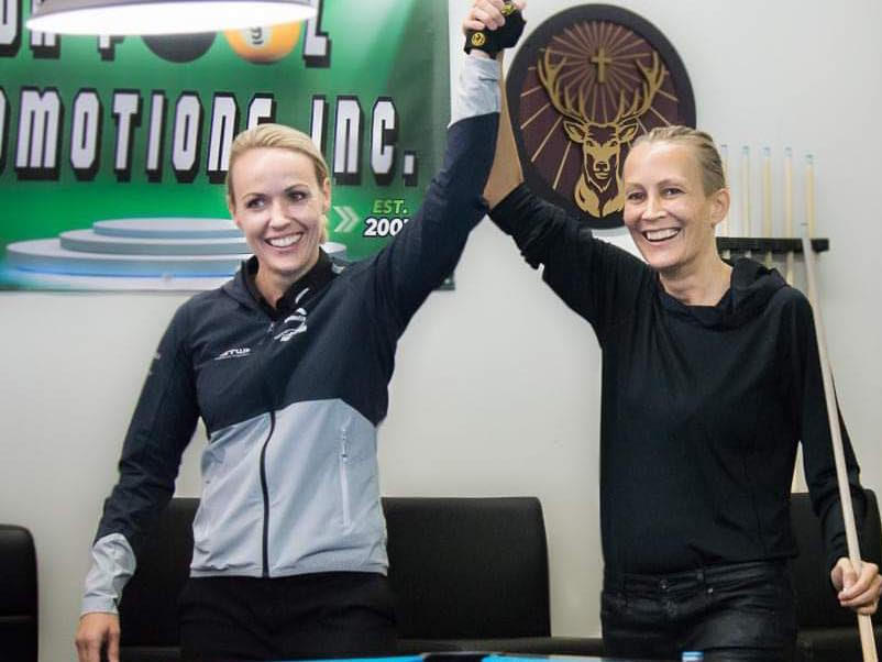 Jasmine Ouschan and Monica Webb team up to win WPBA exhibition Biker ...