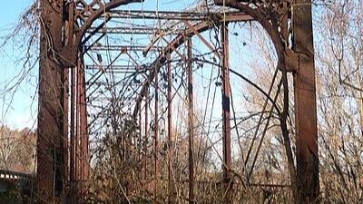 Historic Long Shoals Bridge that was built in Bourbon County, Kansas ...