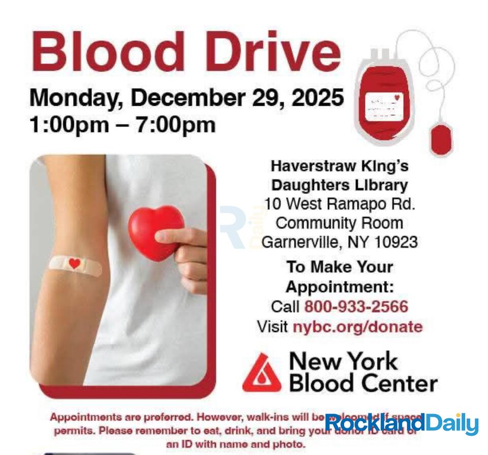 Senator Bill Weber’s Office Hosts Community Blood Drive in Haverstraw ...
