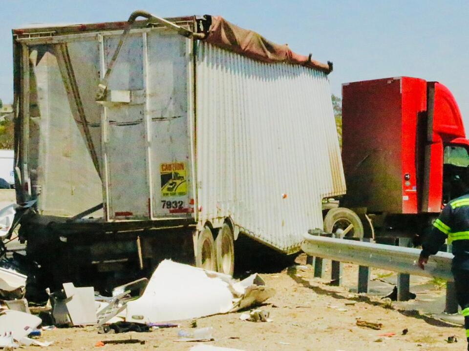 Person critically injured after big rig crash on 5 Freeway