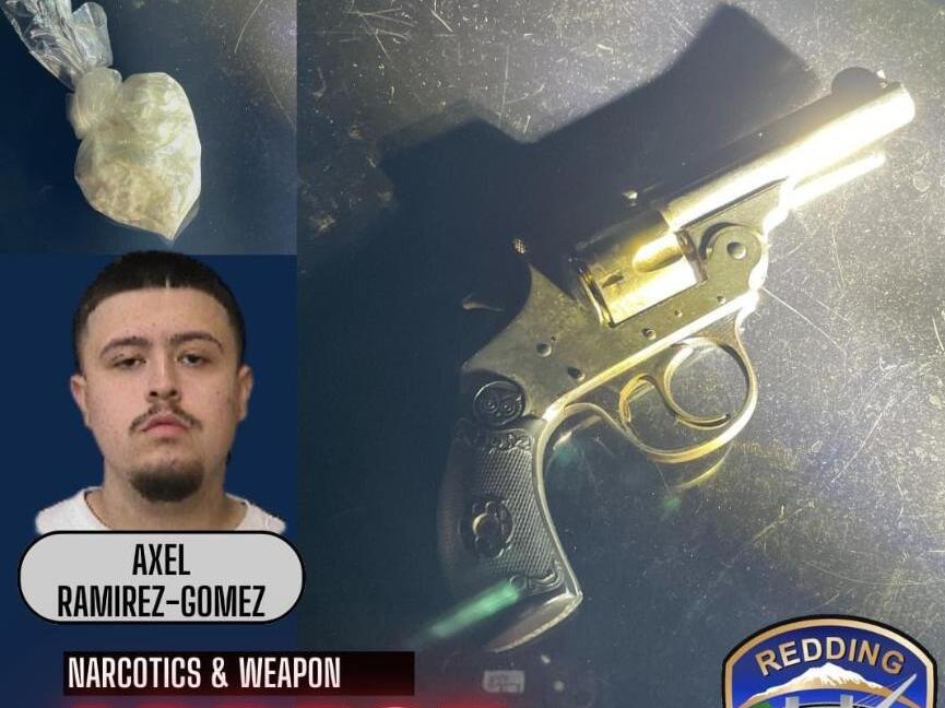 Redding police arrest man for cocaine and gun possession after traffic stop