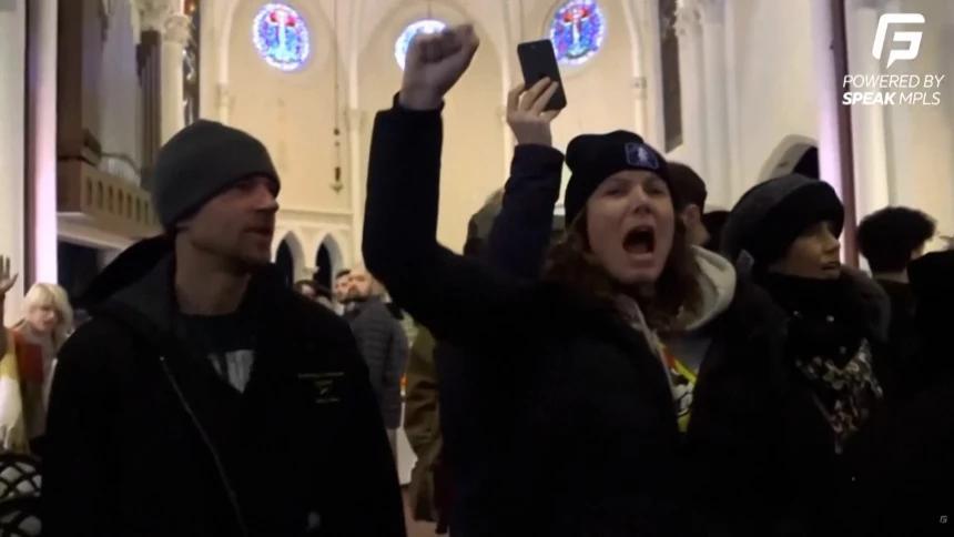 Protesters disrupt church service over pastor who is alleged ICE ...