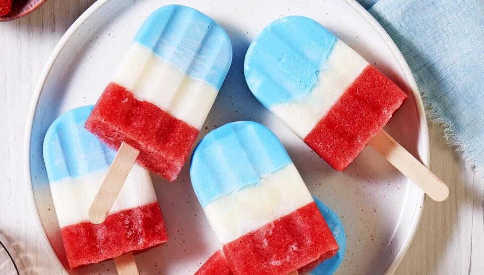 Patriotic Coconut Berry Ice Pops Are A Delicious Red, White and Blue ...