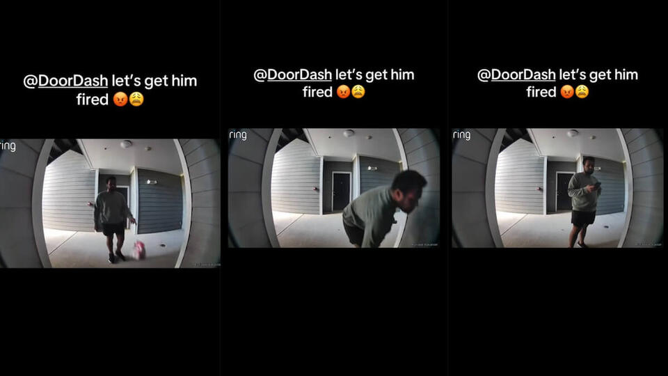 Alabama DoorDash Driver Caught on Camera Carelessly Tossing Customer’s ...