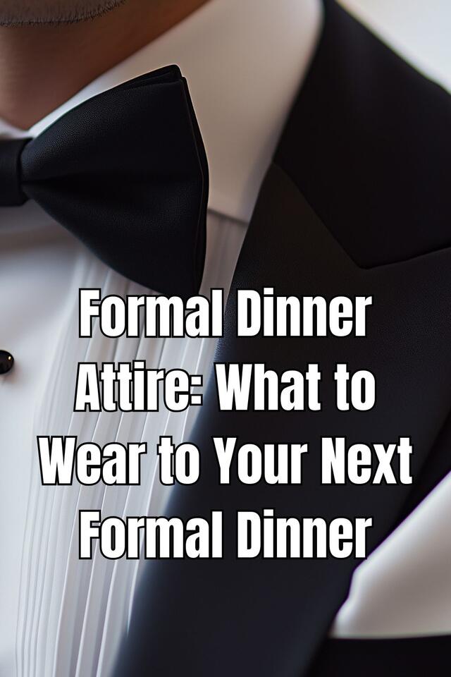 Formal Dinner Attire: What to Wear to Your Next Formal Dinner - NewsBreak