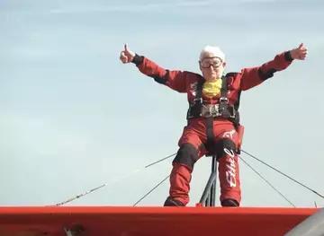 Man, 98, Who Broke Record for Wing Walk: 'I Don't Like Heights' - NewsBreak