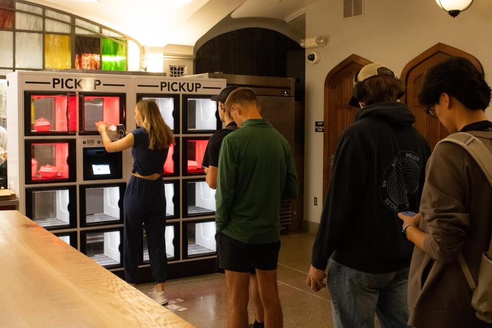 Multiple dining locations introduce locker pick-up method for food ...