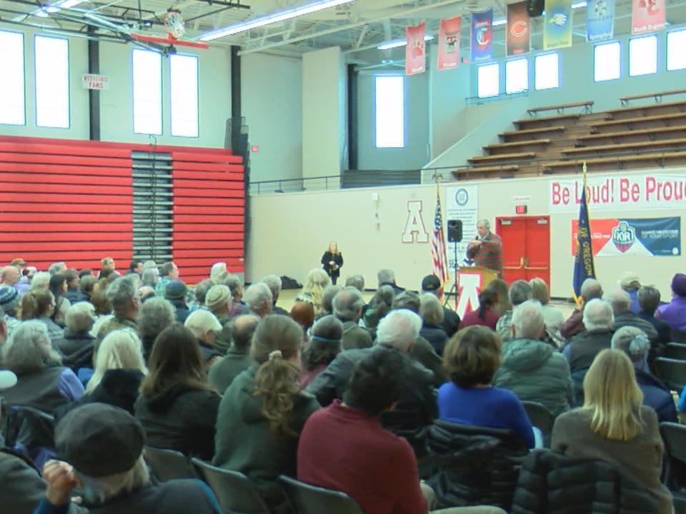 Oregon U.S. Senator Jeff Merkley hosted a town hall in Ashland Sunday