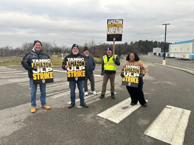 Teamsters picketing outside Pittsburgh Amazon facility - NewsBreak