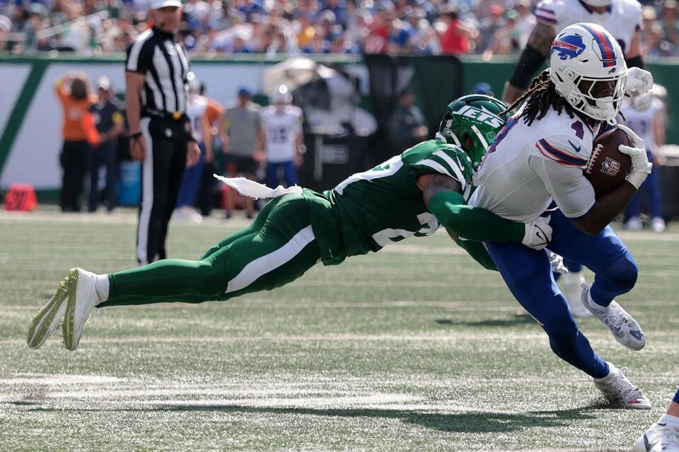 Bills' James Cook breaks off 44-yard touchdown vs. the Jets (video ...