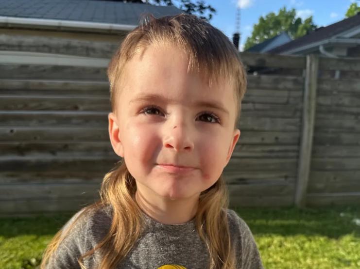 Decatur child competing in best mullet competition