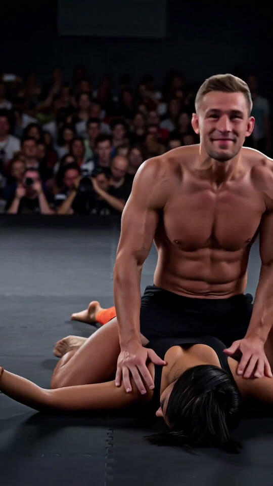 AI video: A powerful man is amazed by a sudden aerial kick! #Beauty#Fighting#Impressive#Buzzing# ...