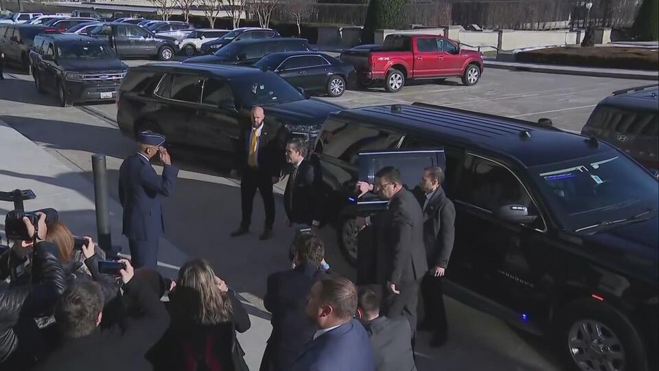 Secretary of Defense Pete Hegseth arrives at Pentagon for first full ...