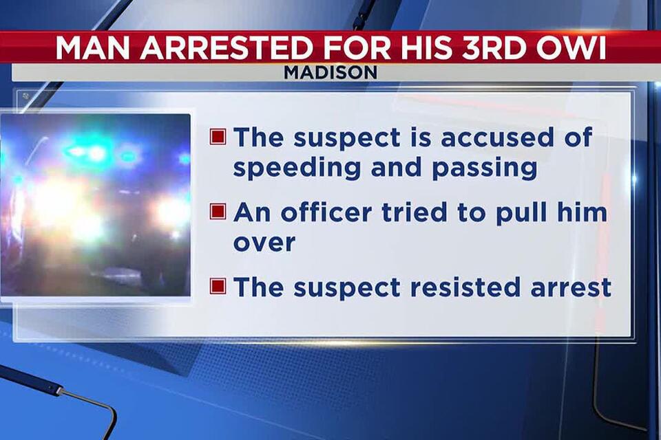 Madison man arrested for his 3rd OWI on Madison’s east side - NewsBreak