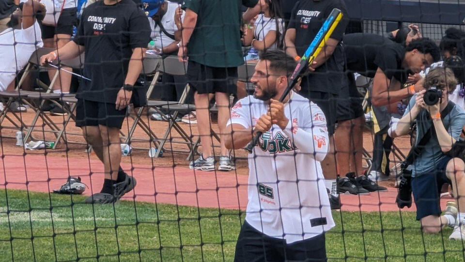 Candice LeRae And Johnny Gargano Compete At David Njoku's Softball Game ...