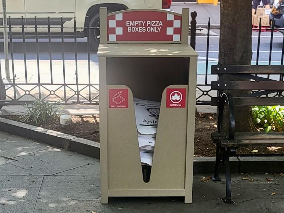 A NYC garbage bin just for pizza boxes is coming to this Staten Island park
