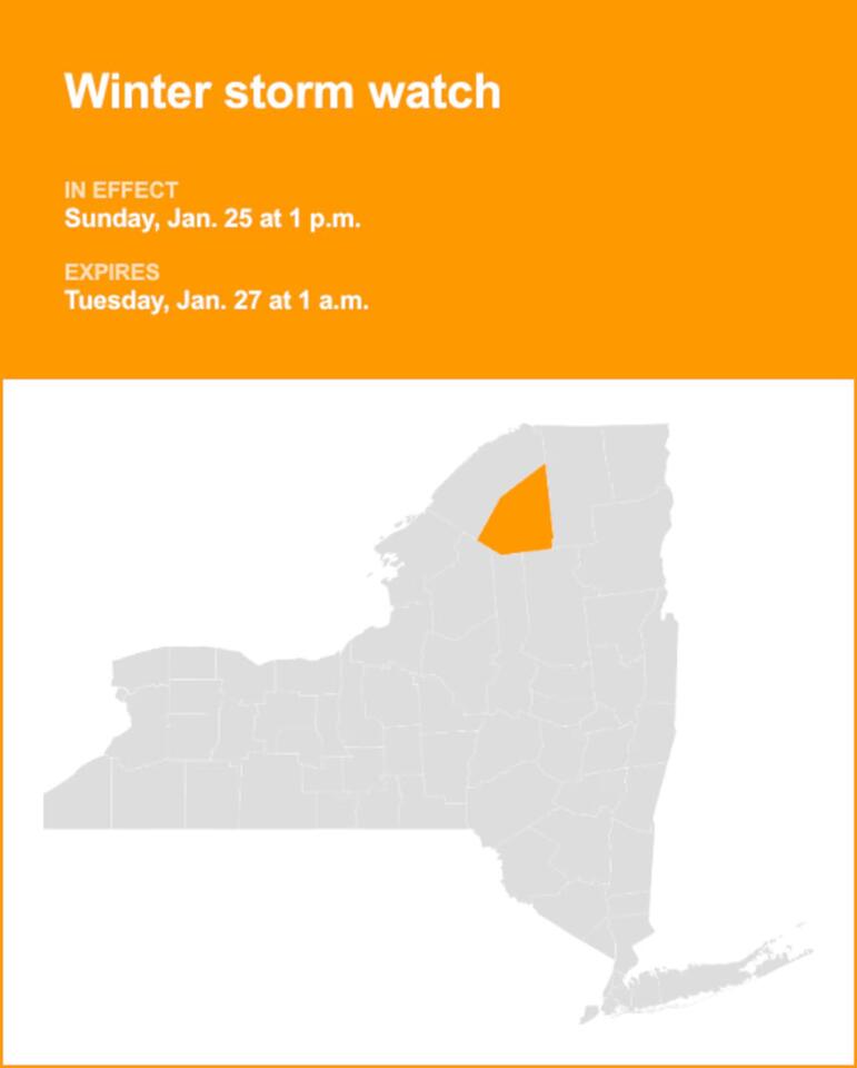 NY weather update: Winter storm watch issued for St. Lawrence County ...