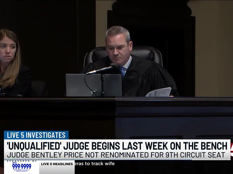 Video ‘unqualified Lowcountry Judge Bentley Price To Vacate The Bench This Week