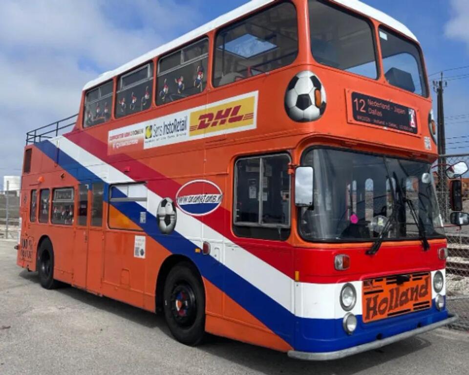 Dutch Orange Bus arrives in Dallas after transatlantic voyage for World ...