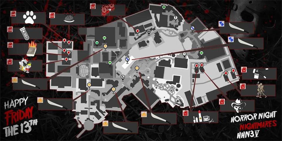 Horror Night Nightmares HHN 35 Speculation Map Teases Pinhead, Jack ...