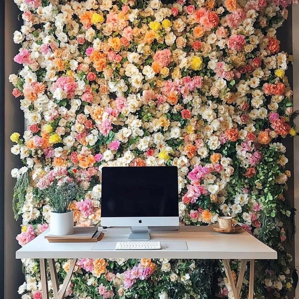 How I Created a Living Flower Wall for My Home Office - NewsBreak