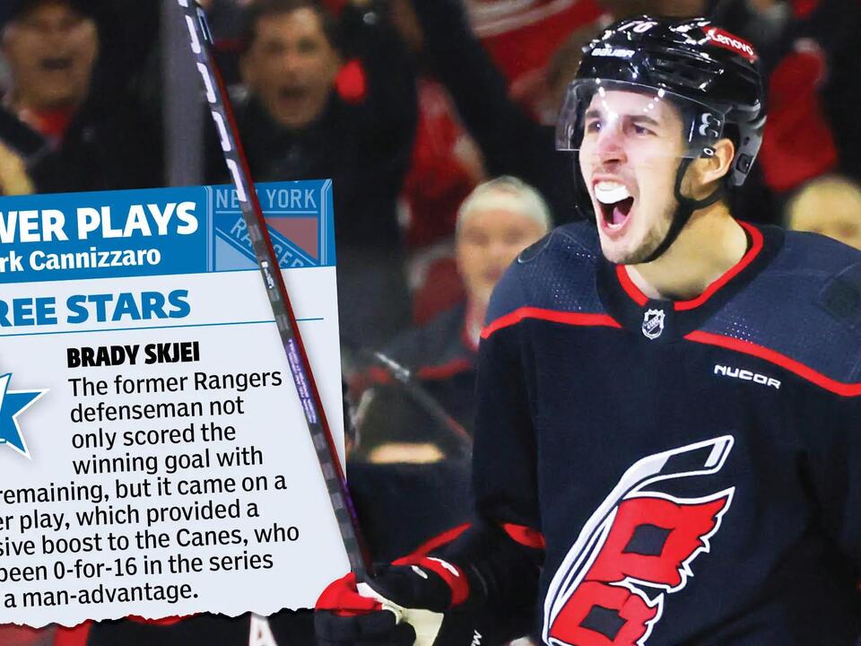 Ex-Ranger Brady Skjei keeps Hurricanes alive with late goal