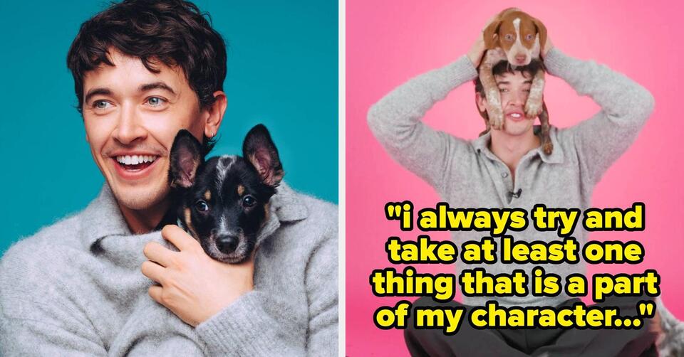 Tom Blyth Plays With Puppies While Answering "People We Meet On ...