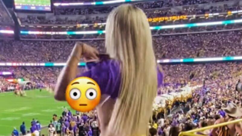 Female LSU Tigers Fan Is Going Viral After Flashing The Crowd & Getting ...