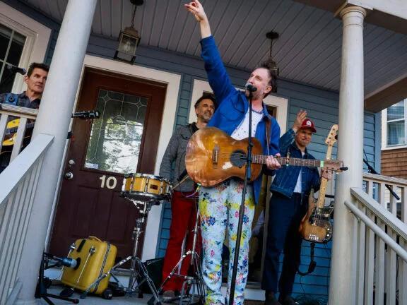 Guster plays to a packed crowd at Somerville Porchfest