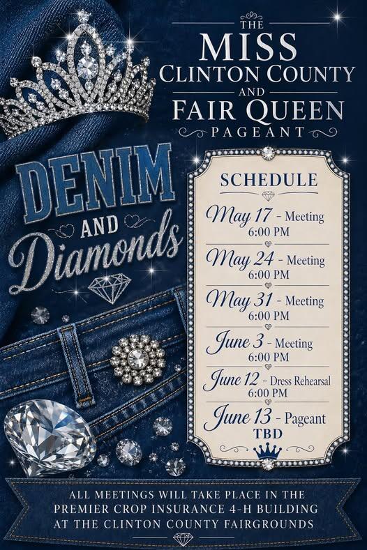 Miss Clinton County and Fair Queen Pageant Releases 2026 Schedule ...