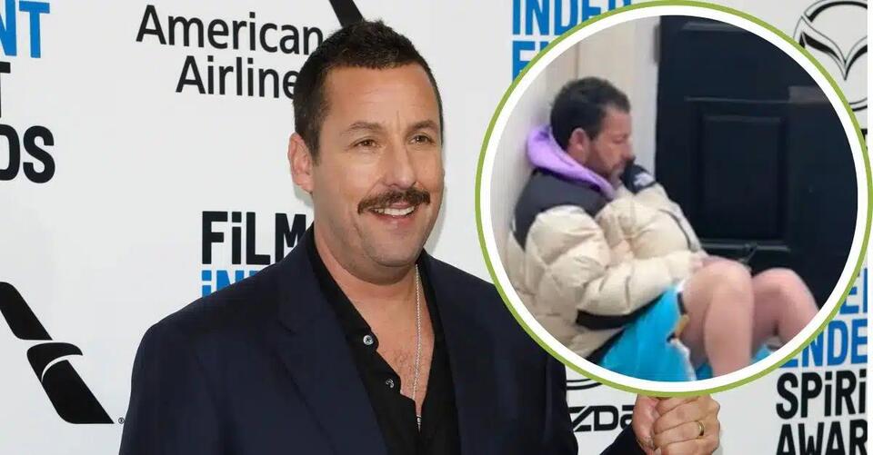 Adam Sandler Seen Slumped On The Ground Outside Of Five-Star Hotel In ...