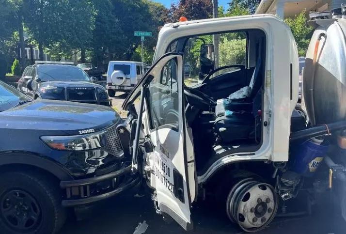 Stolen Oil Tanker Rams Police Cars - NewsBreak