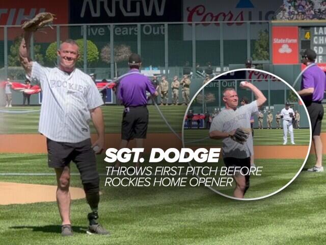 Watch DPD Sgt. Justin Dodge throw the first pitch before Rockies home ...