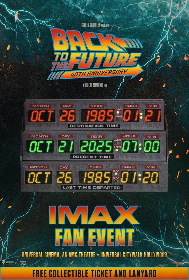 Experience BACK TO THE FUTURE: 40TH ANNIVERSARY in IMAX® - Fan Event ...