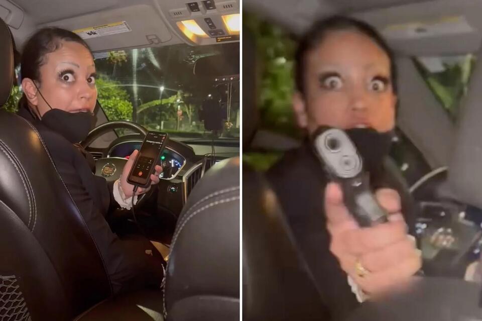Shocking video shows Uber driver pulling gun on Fla. rapper, her pal ...