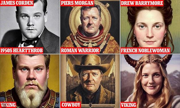 James Corden as a Viking, Piers Morgan as a Roman warrior and Drew ...