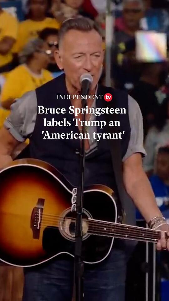 Bruce Springsteen slammed Donald Trump in one sentence as he serenaded ...