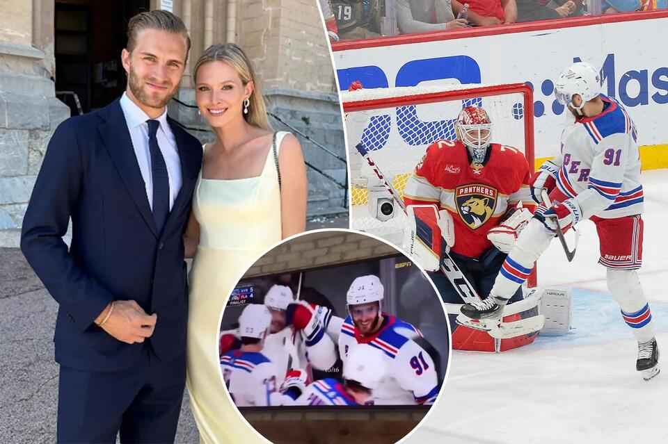 How wife of Rangers’ Alex Wennberg celebrated his OT goal in Game 3 win ...