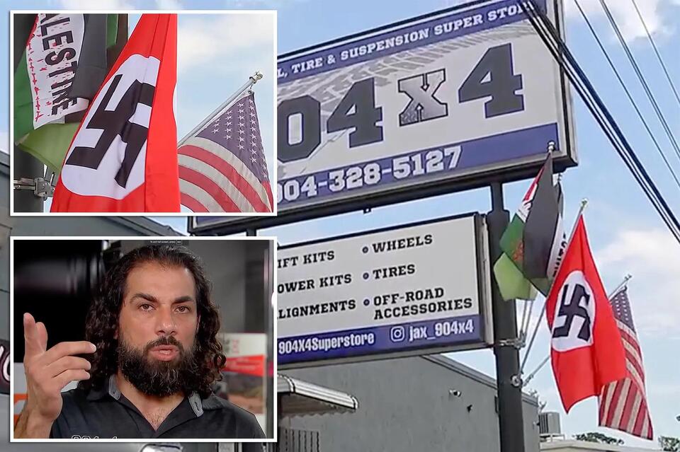 Florida tire shop flies Nazi flag to protest ‘modern-day holocaust’ in ...