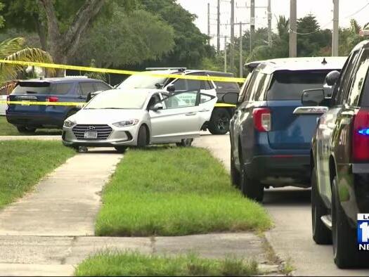 Police swarm stolen car riddled with bullets in residential Hollywood ...