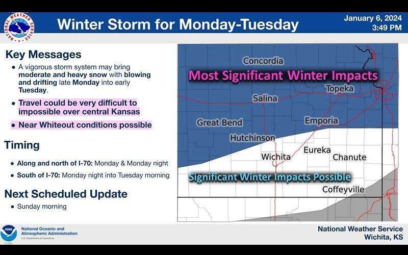 Winter Storm Watch in Effect 6AM Monday-Noon Tuesday, Including Central ...