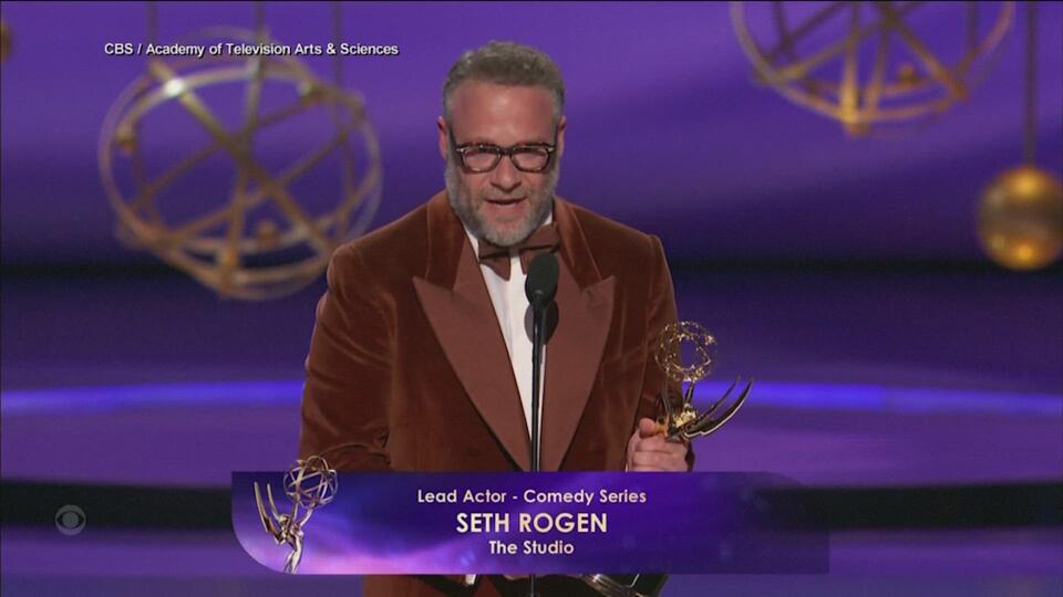 Seth Rogan wins first Emmy Award for 'The Studio' - NewsBreak