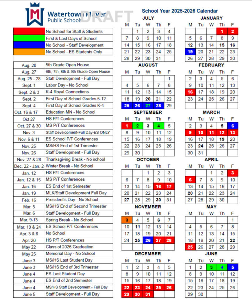 Watertown-Mayer School Board approves 2025 legislative priorities ...