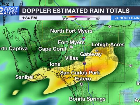 Severe Weather First Alert: Heavy rain and frequent lightning for SWFL