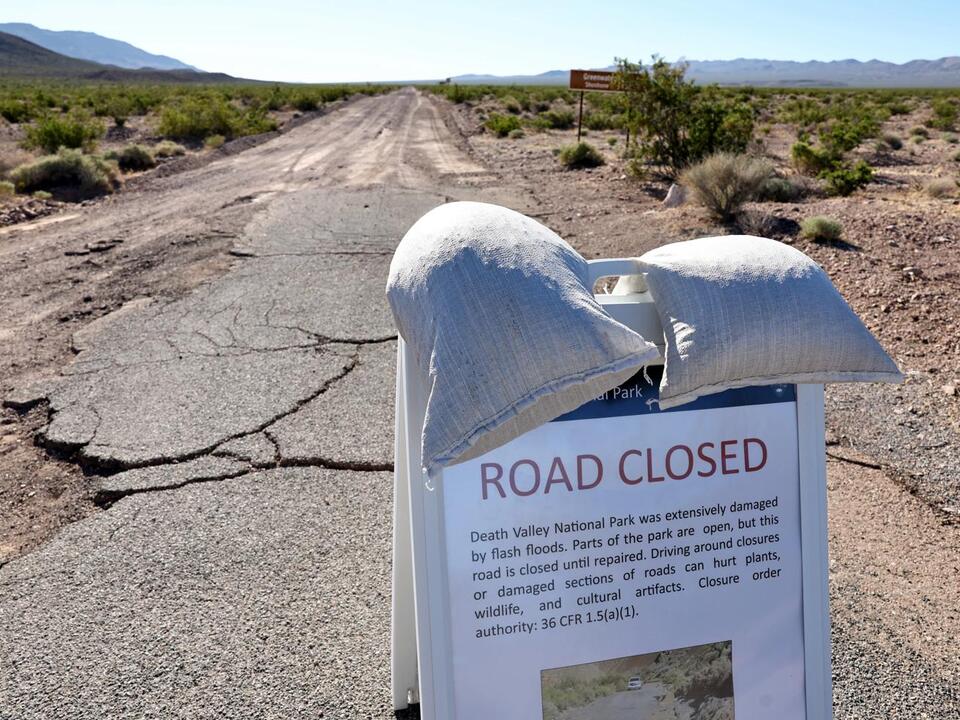 Over 1,300 miles of roads back open in Death Valley following flood cleanup
